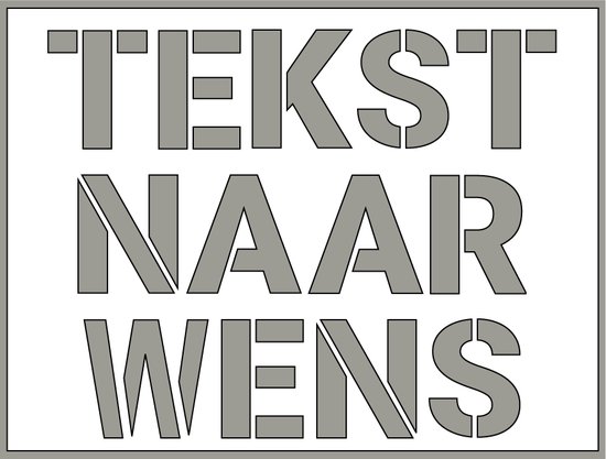 Sjabloon met eigen tekst 400 x 300 mm | bol.com