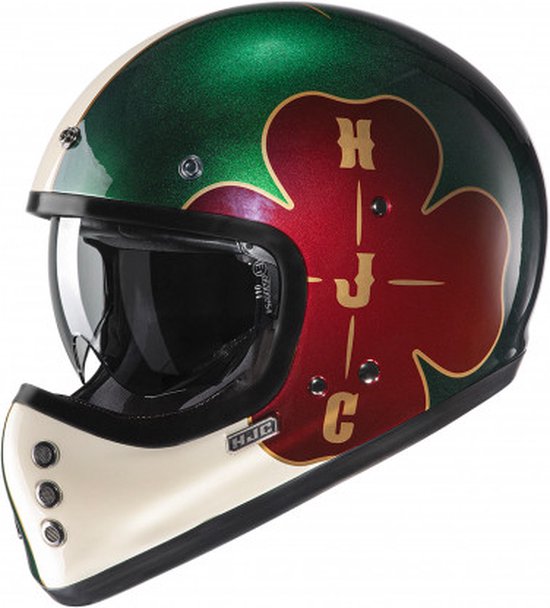 HJC V60 Ofera Green Red MC4 Full Face Helmet S | bol