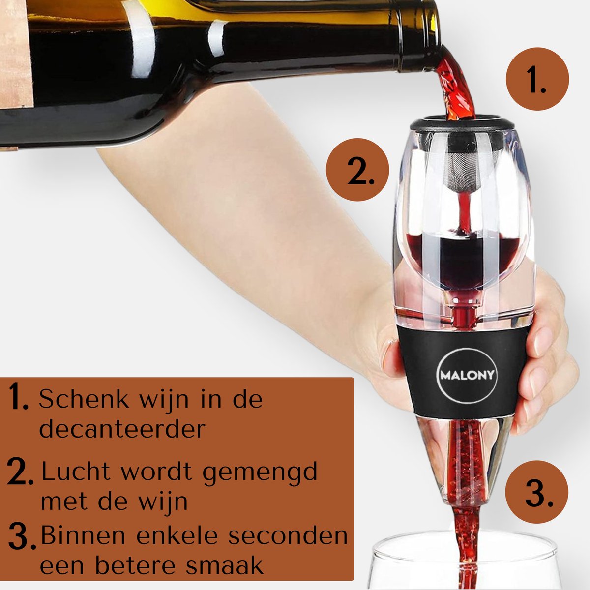 Malony® Luxe Decanter – Wijn Schenker – Wijn Accessoires – Wijn ...
