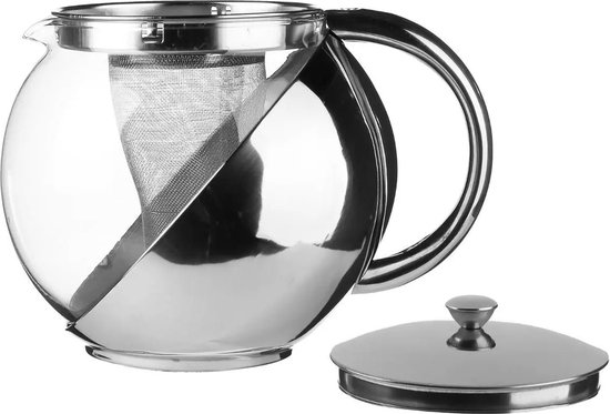 Theepot met filter - zilver | bol.com