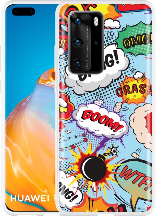 Hoesje geschikt voor Huawei P40 Pro Comic | bol