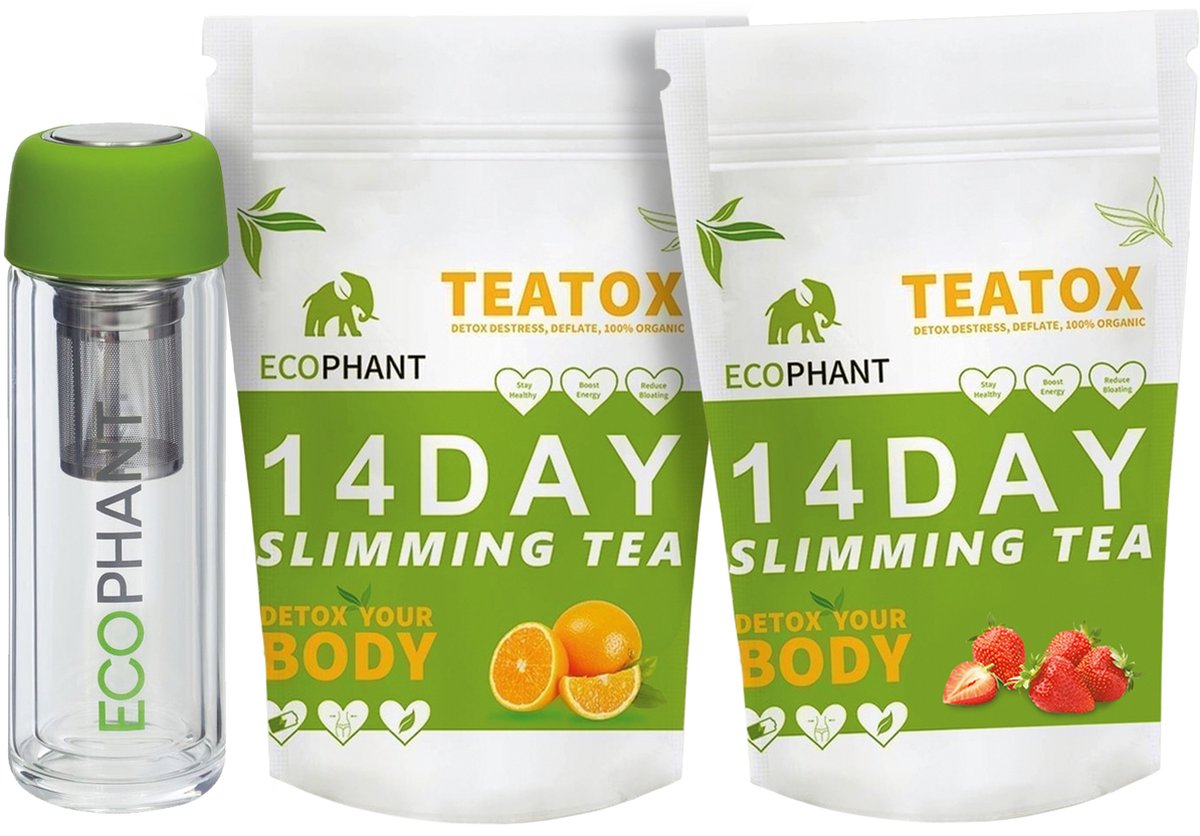 Ecophant Detox Thee VoordeelBundel - Detox Thee Sinaasappel + Aardbei ...