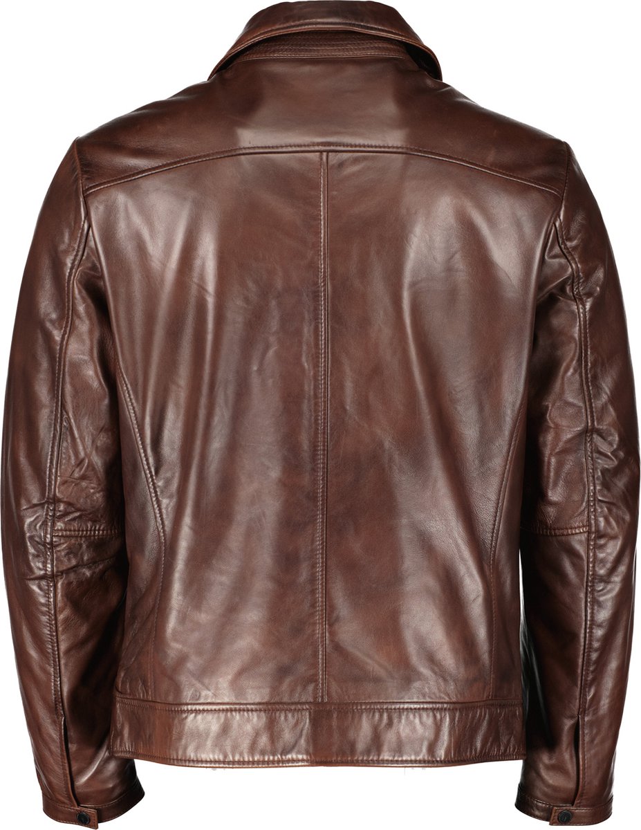 Donders 1860 Leren Jack - Modern Fit - Bruin - 50 | bol.com