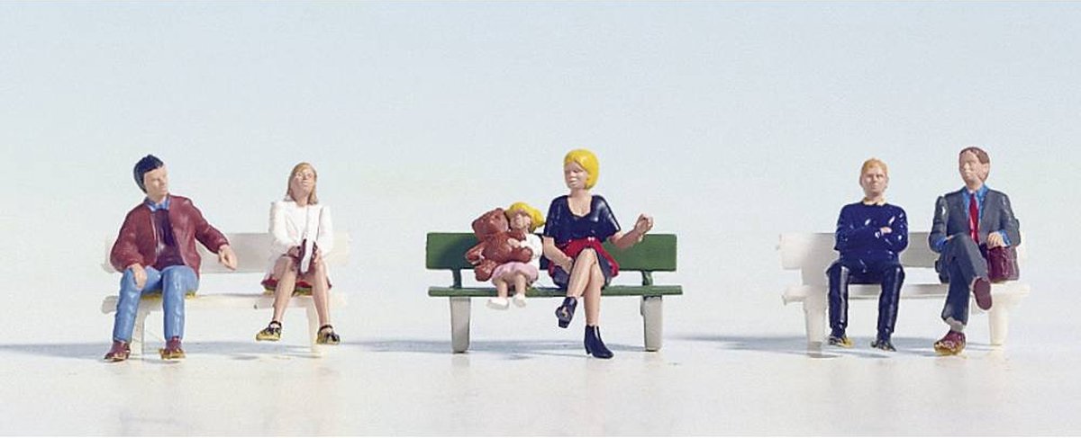 NOCH H0 figuren Zittende mensen Zittend, Geverfd | bol.com