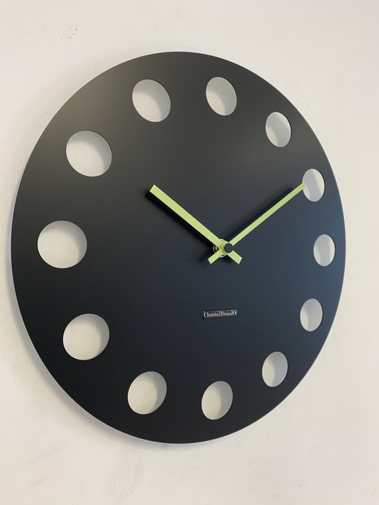 Wandklok ChantalBrandO CETARA BLACK -- MODERN DESIGN -- | bol.com