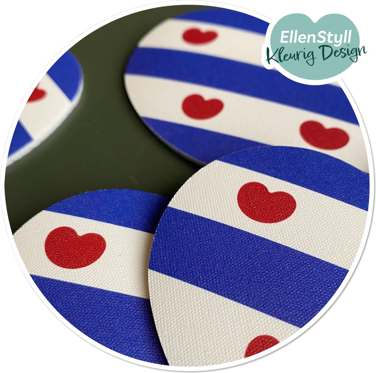 Ellenstyll onderzetters Fries Pompebled Friese vlag | bol.com