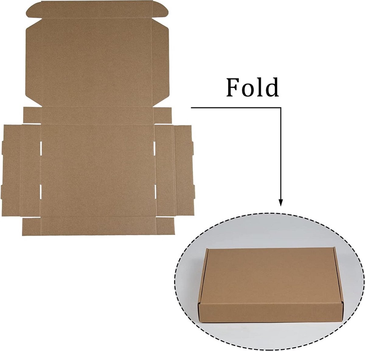 Brievenbusdoos - 50 stuks - 260x133x32 mm - Verzenddoos ...