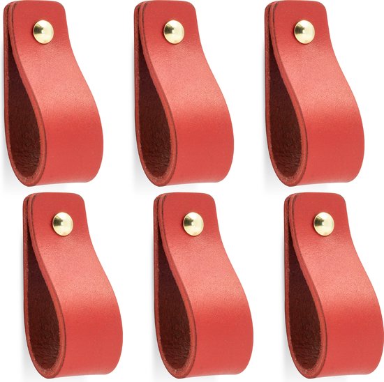 Buffel & Co Leren Handgrepen – Set van 6 – 100% Leer – Leren Lusjes ...