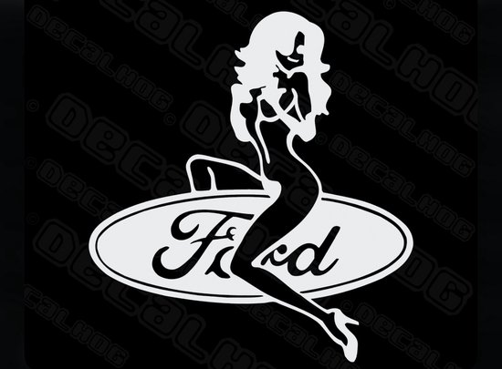 sexy Ford sticker autosticker laptopsticker muursticker raamsticker wit ...