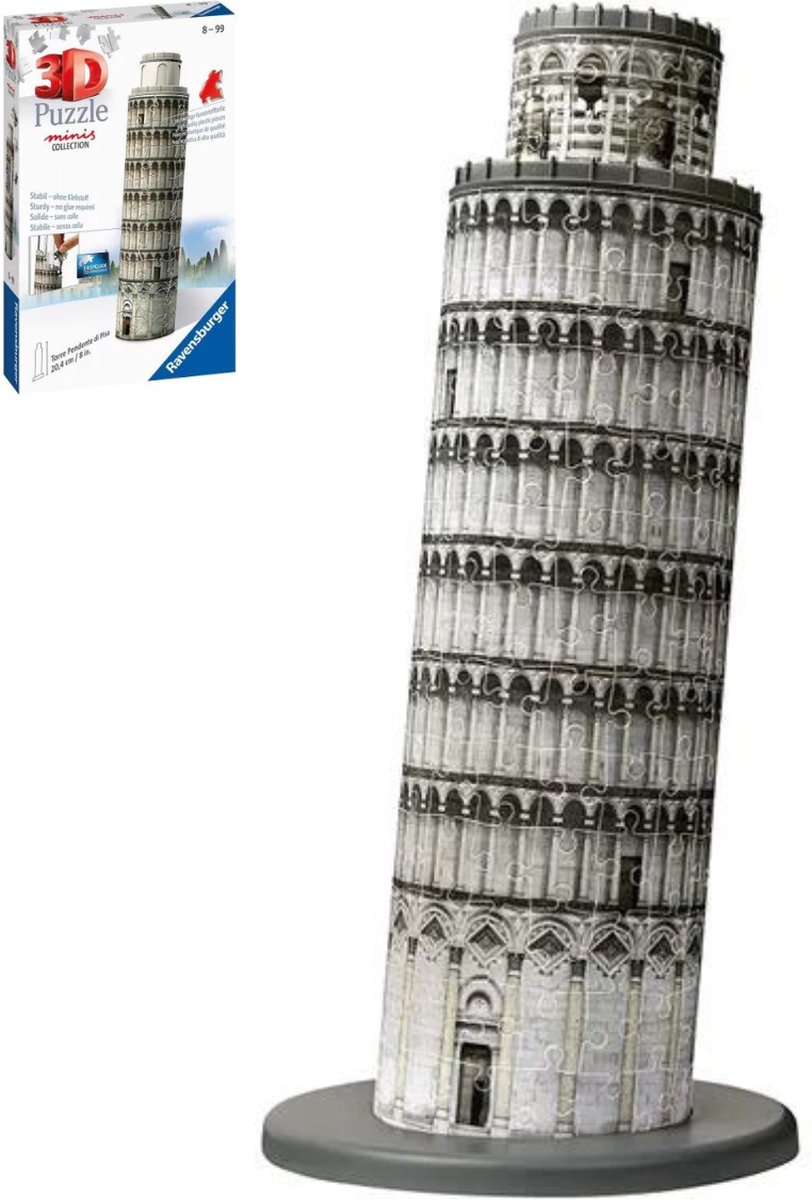 Ravensburger Mini Schiefer Turm - Pisa 3D-puzzel Gebouwen | bol