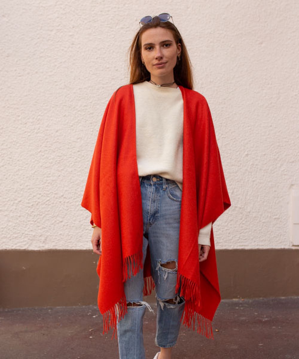 Alpaca wollen poncho | Zacht en warm | Hoge kwaliteit en comfort ...