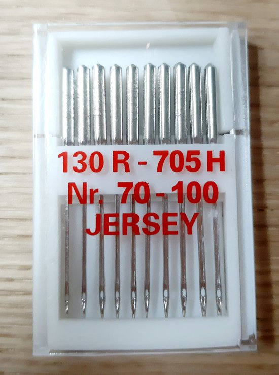 naaimachinenaalden - doosje 10 machinenaalden - jersey 70-100 - 130R-705H - 10x... | bol