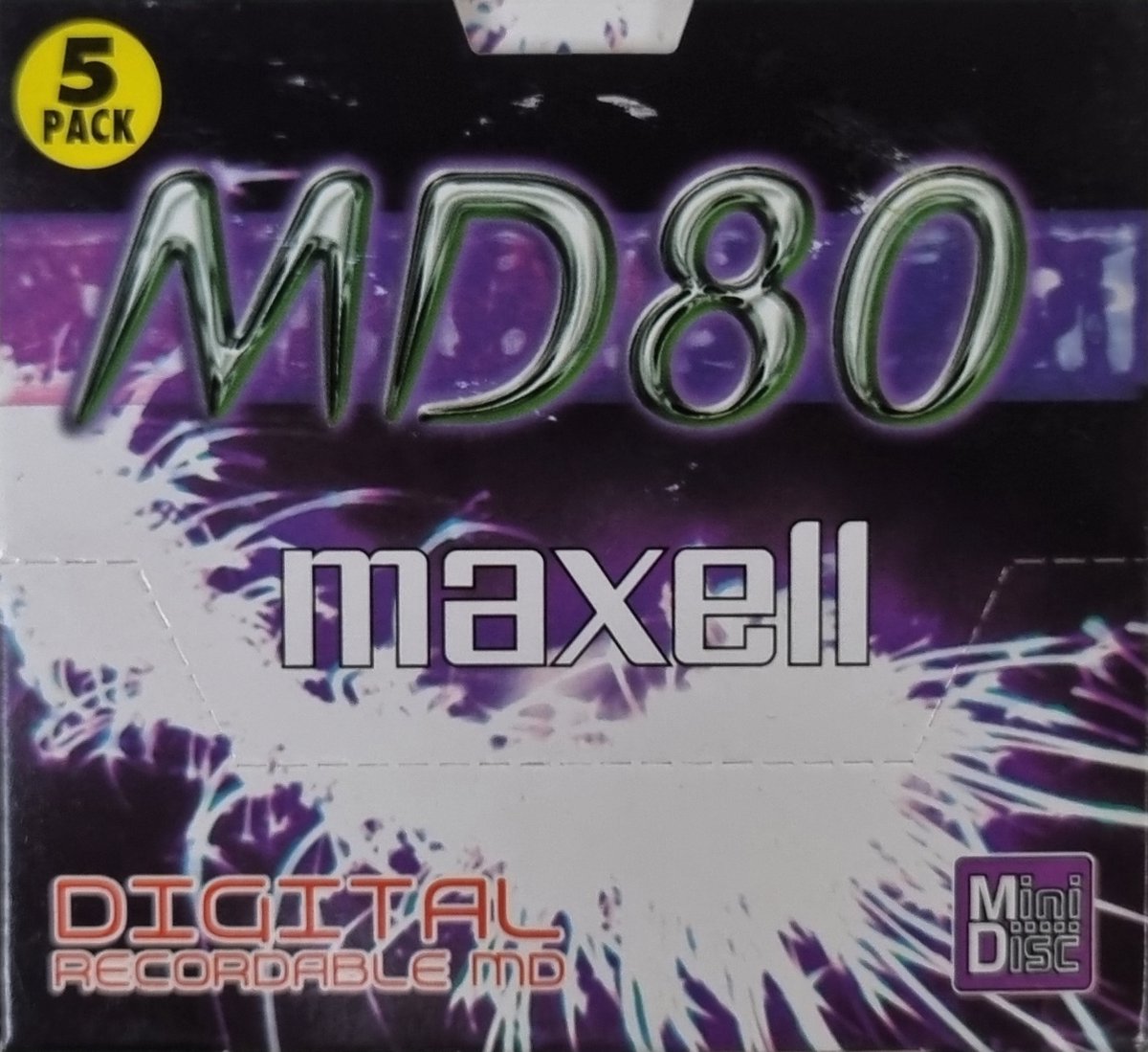 5-Pack Maxell MD80 Purple Minidisc | bol.com