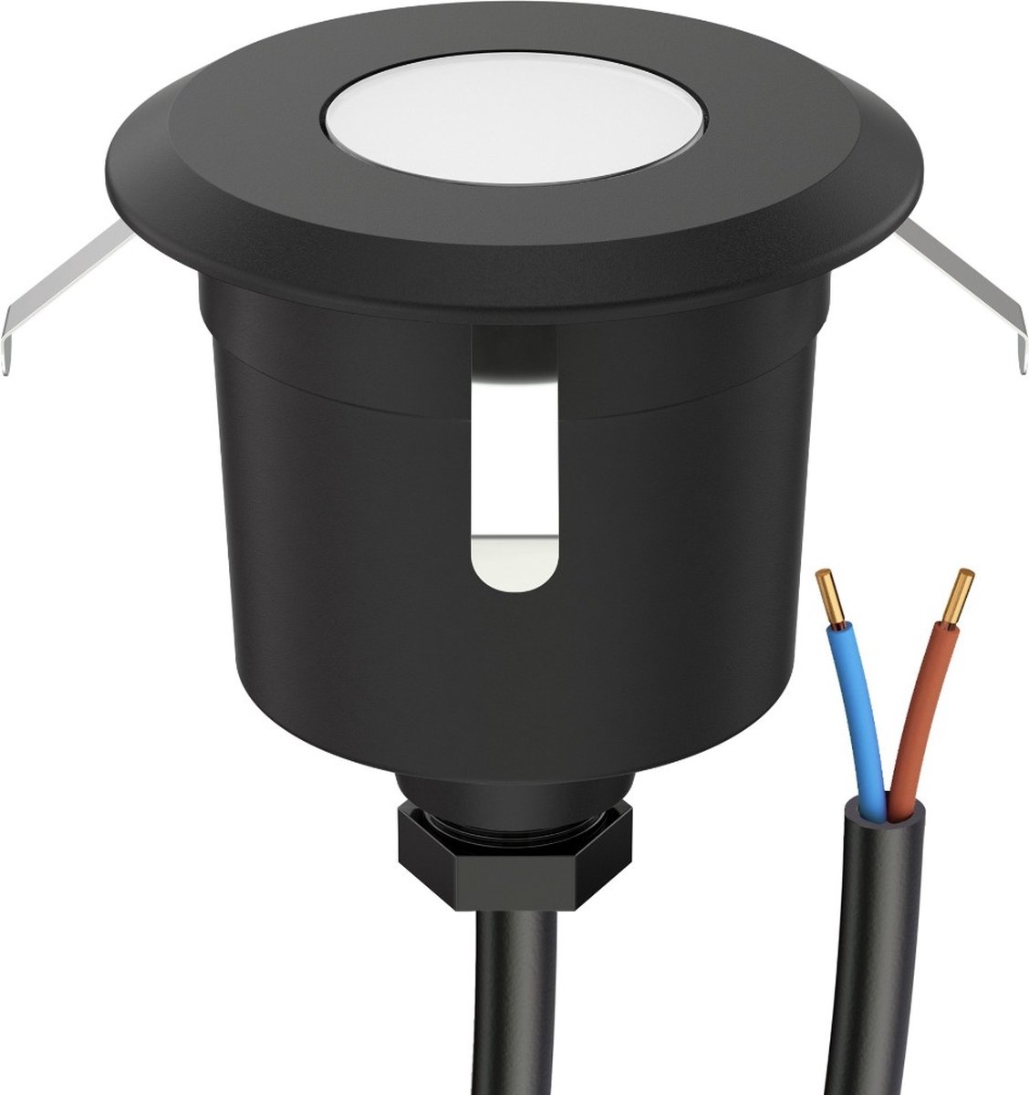 LED terrasverlichting rond - 60mm - 230V - Warm wit | bol