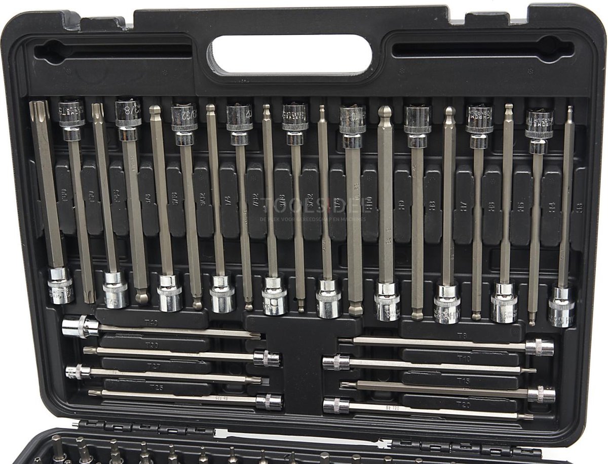 HBM 107 Delige Korte en Lange MM, INCH Inbus, Torx, Hex Doppenset | bol.com