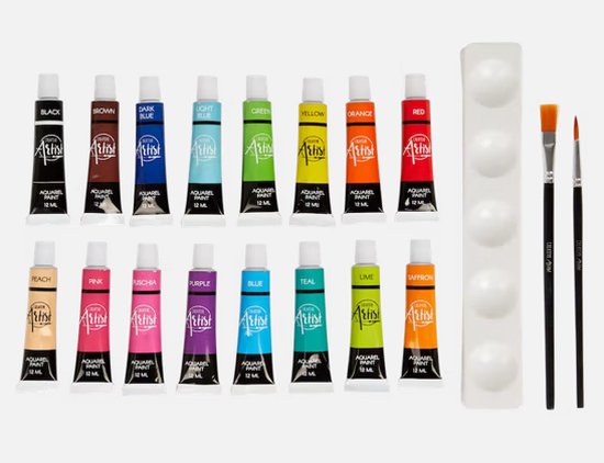 Aquarelverf - Professionele Aquarelverf set - 16 kleuren | Inclusief ...