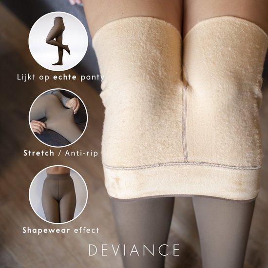 DEVIANCE - Fleece Panty Deluxe - Thermo Broek Fleece - Winter Fleece Legging - Voor... | bol.com