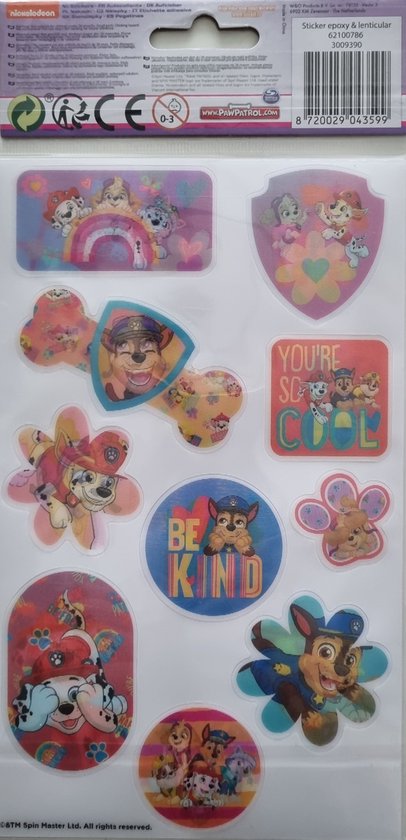 STICKERSTORE® Paw Patrol Paars Stickervel - 30 stuks - Knutselen - Creatief - Kinderen... | bol