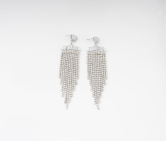 Marian Earring Silver- Oorbellen- Zilver- Brass- Oorhanger- Feestelijke ...