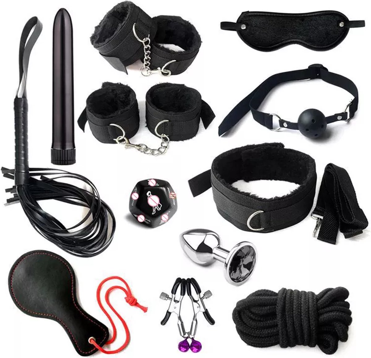 Ossora® BDSM 12 delig Bondage Set - Seksspeeltjes voor koppels - Sex toys voor mannen... | bol.com