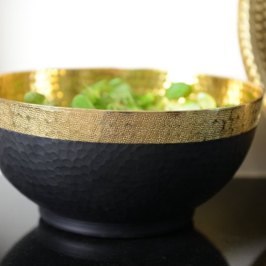 Saladeschaal 28x13cm | Black & Gold | bol