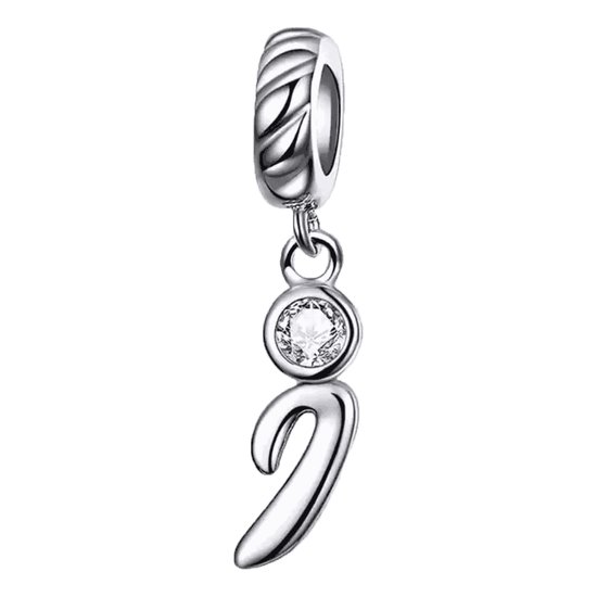 Tracelet - Zilveren bedels - Sierletter I bedel | Charm letter I ...