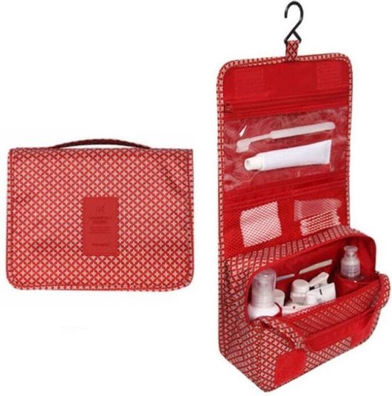 Fako Fashion® - Reis Toilettas Met Ophang Haak - Travel Bag - Organizer ...