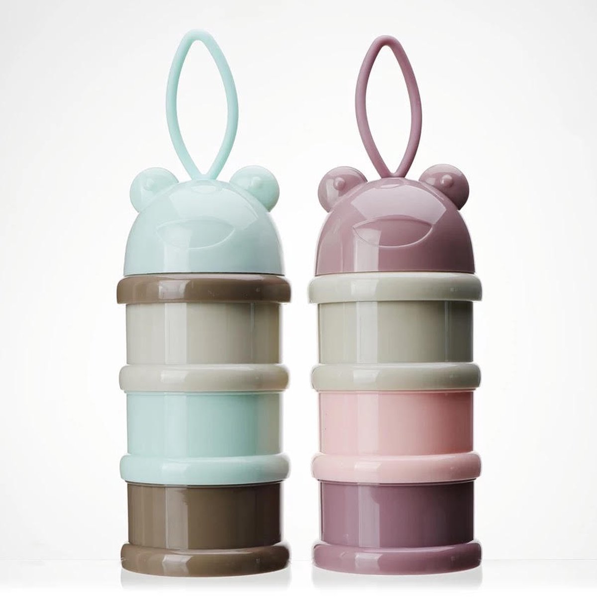 Jinius ® - Boîtes de dosage de Lait en poudre - SET VIOLET & VERT ...