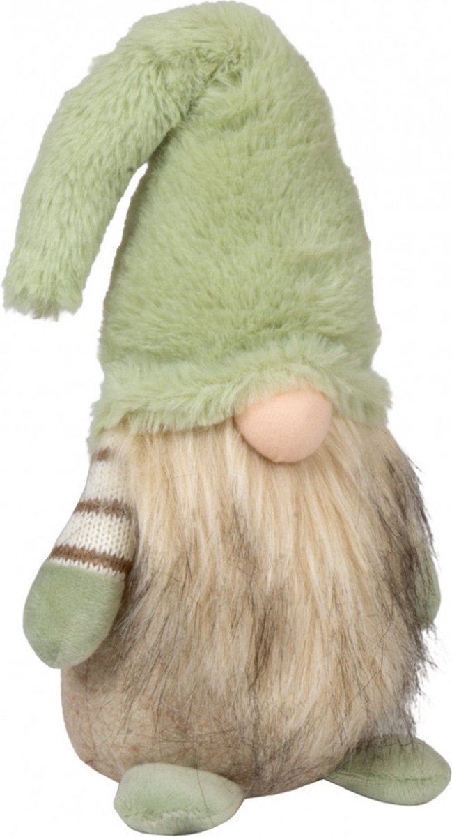 Decoratiefiguur kabouter 23(37)cm kabouter groen kabouter - gnoom ...