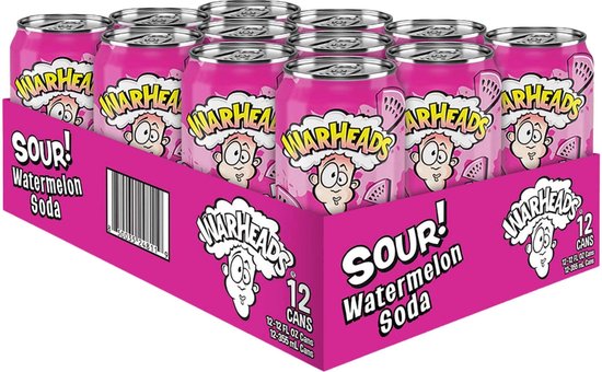 Warheads Sour! Watermelon Soda (355 ml) - 12 Stuks | bol