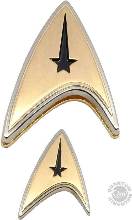 Quantum Mechanix - Star Trek Discovery Enterprise Badge & Pin Set Command - Replica | bol