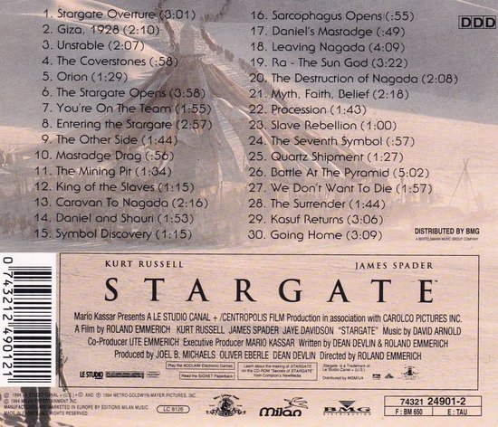 Stargate [Original Motion Picture Soundtrack], David Arnold | CD (album ...
