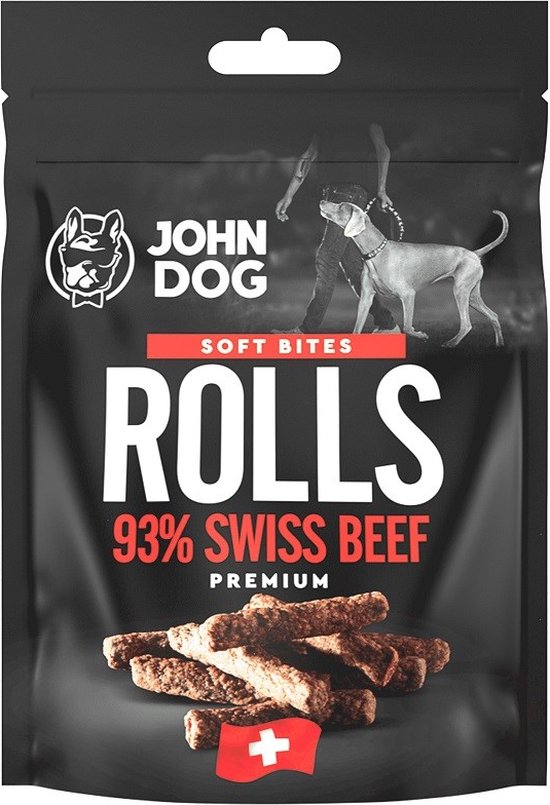 JOHN DOG Soft Bites Rolls Beef - Collation pour chien - 90g | bol.com