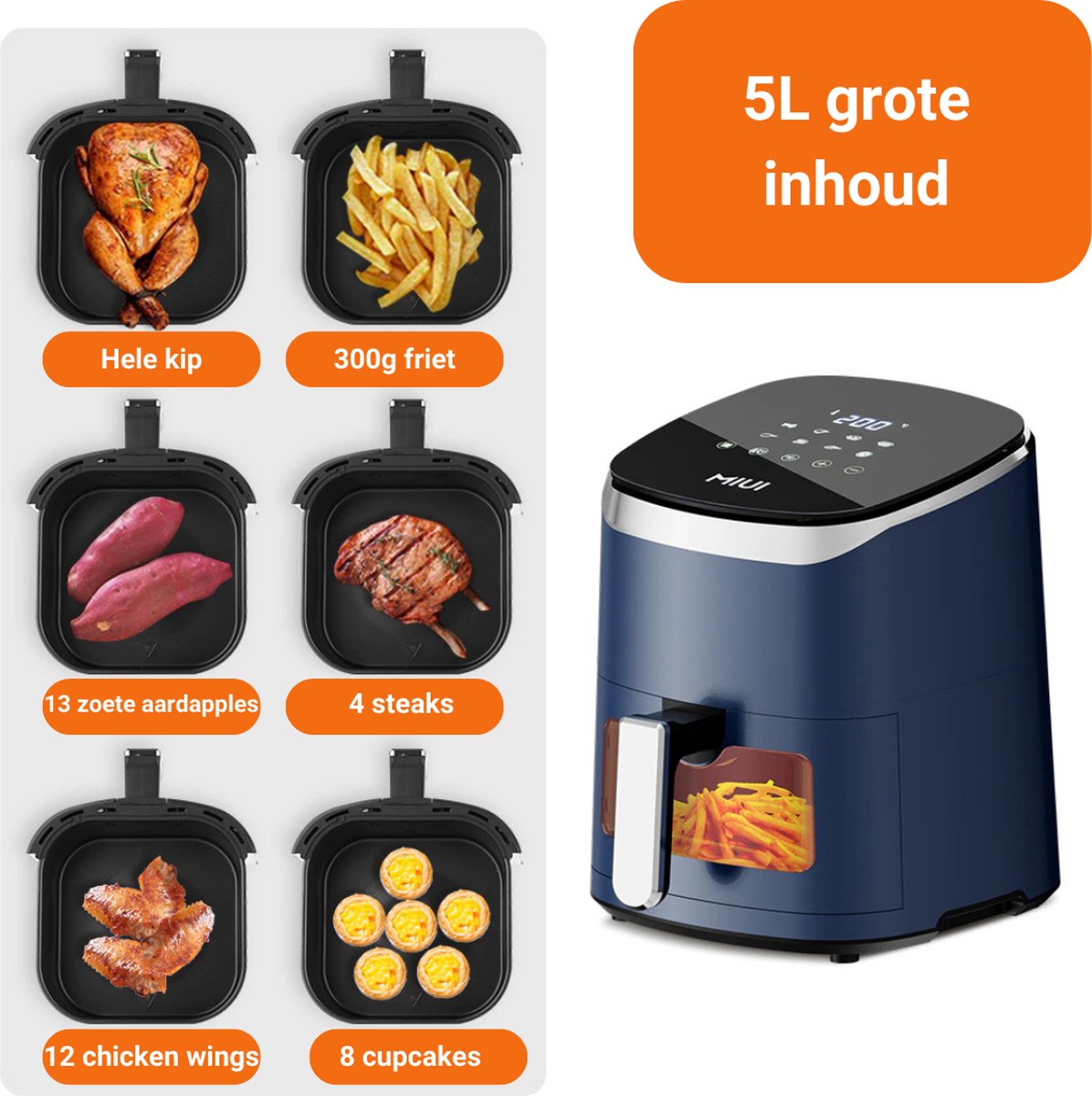 Thuys Airfryer - Airfryer xxl - Airfryer Met Kijkvenster ...