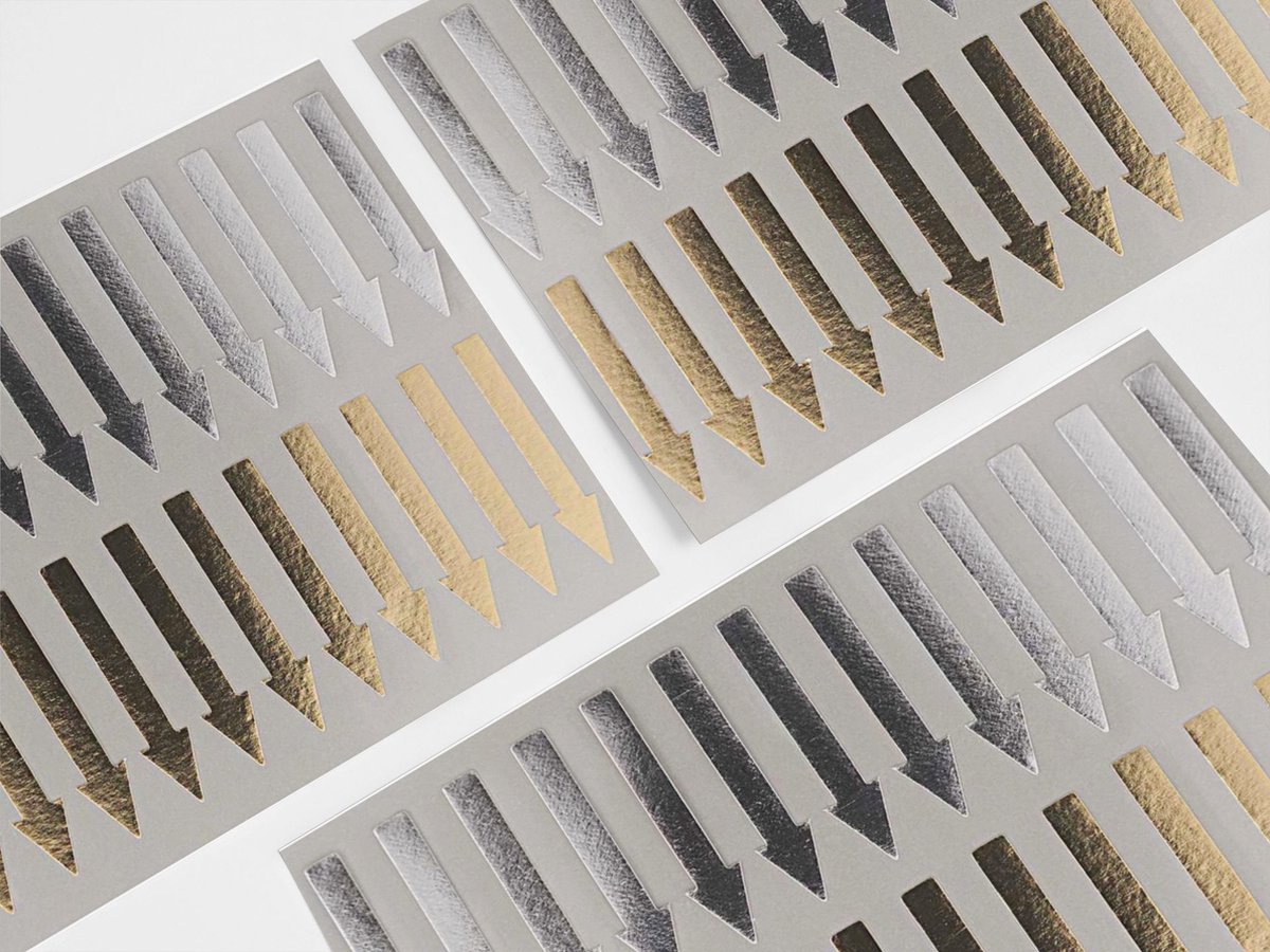 Pijlen Stickers Zilver & Goud | 84 Plannerstickers Pijlen | Organisatie ...