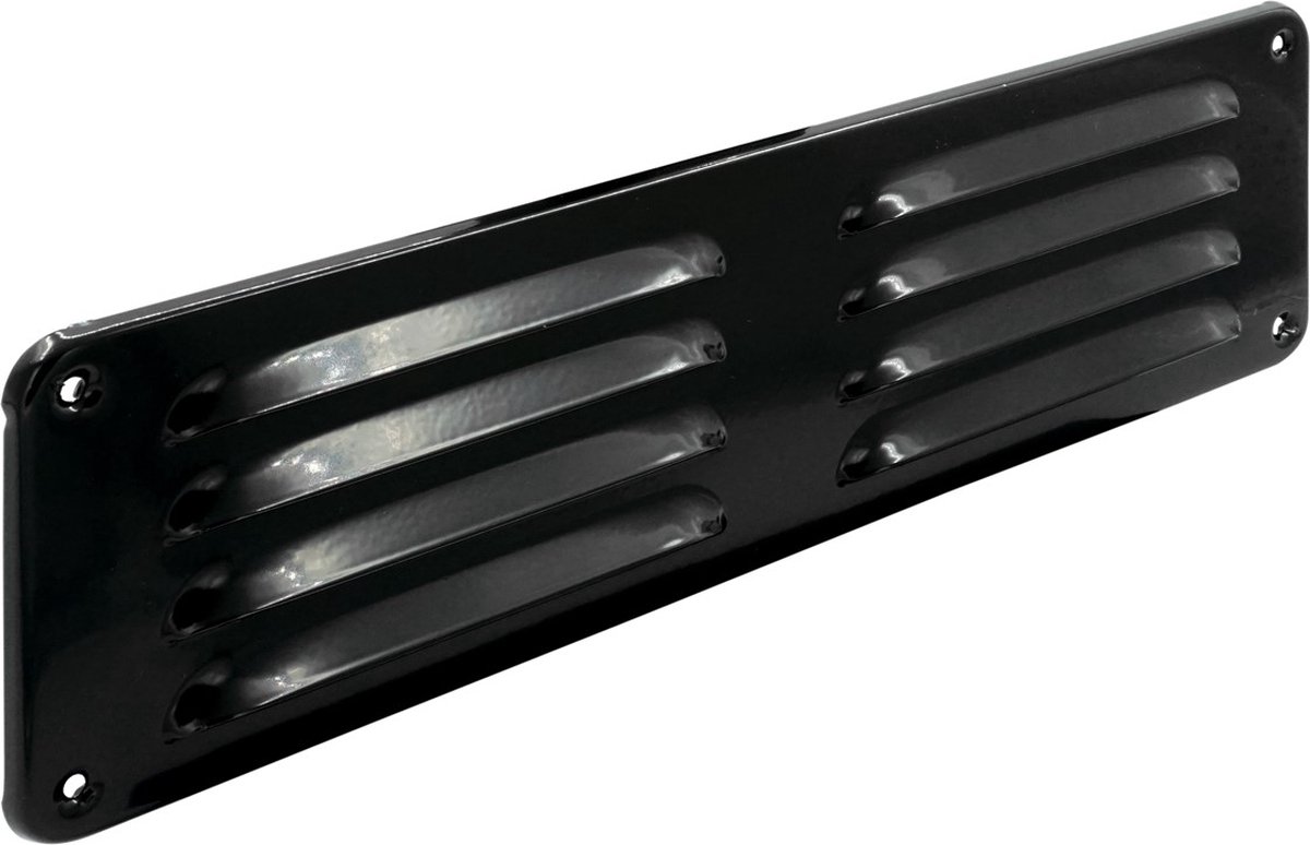 Schoepenrooster 300x90mm, aluminium zwart | bol.com