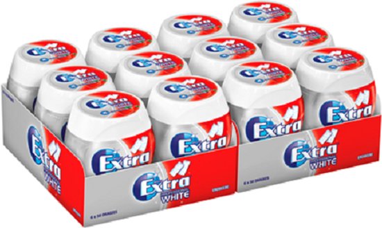 Extra Professional Gum White Strawberry 50s - 12 x 70g doos | bol