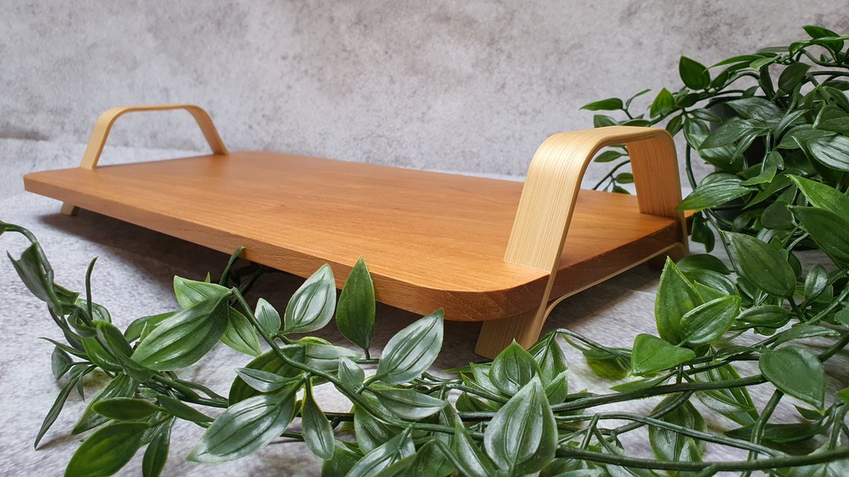 DUA Dienblad - Hout Kaas Plank Bamboe Handvatten | bol.com