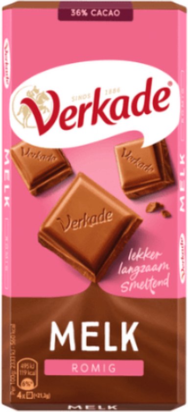 Verkade | Tablet | Melk | 12x 111gr | bol