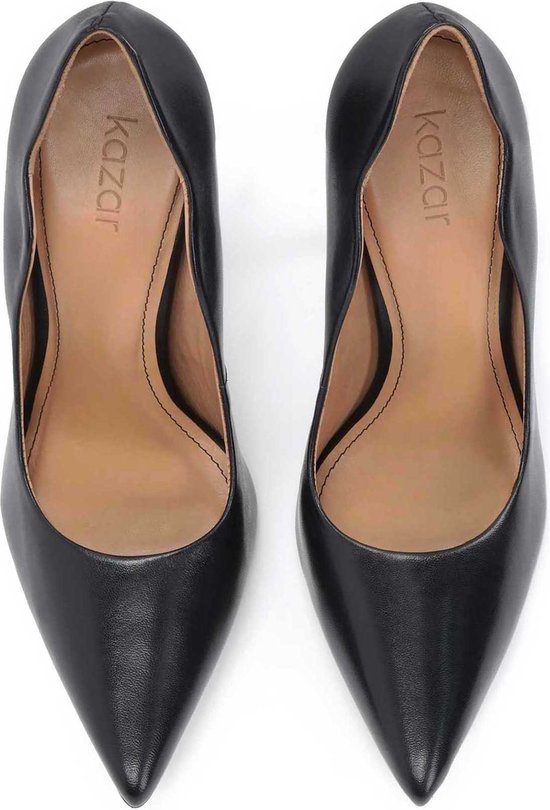 Zwarte hoge pumps met een golvend bovenwerk | bol.com