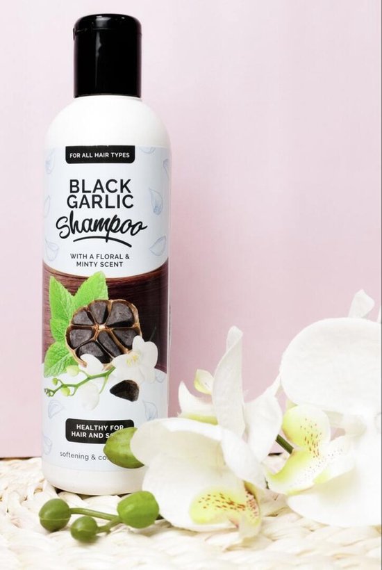 Black garlic shampoo- knoflook shampoo- haar wassen- antioxidanten ...