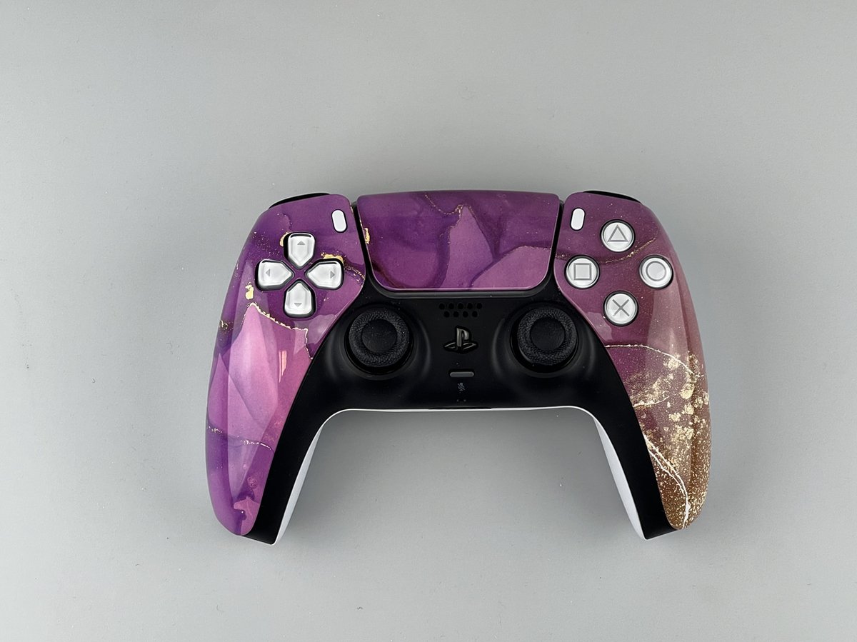 Sony PS5 Dualsense draadloze controller - Purple Marble - Custom ...