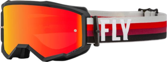 FLY Racing Zone Goggle Black Red W Red Mirror Amber Lens - | bol