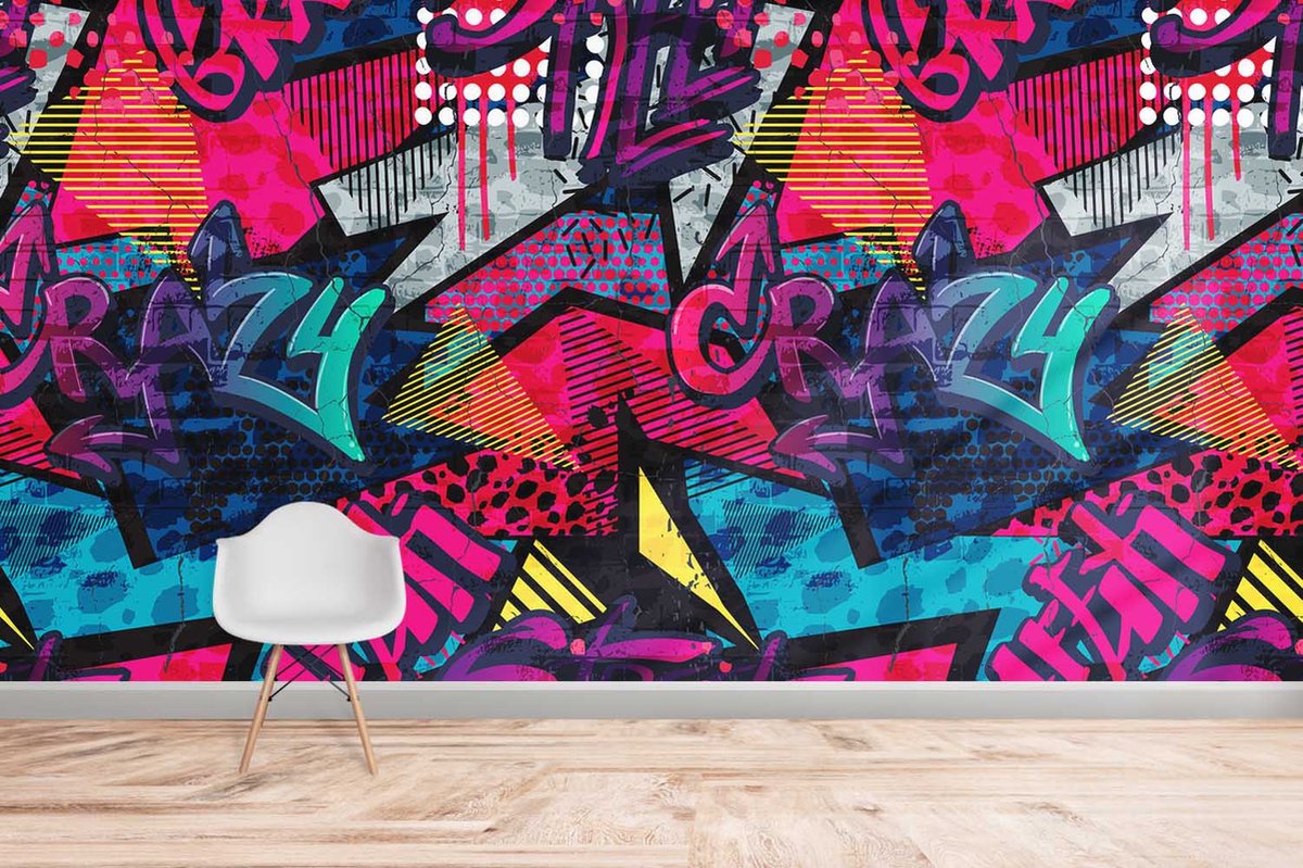 Brick Wall Graffiti | Decoratie | Jongens behang | Kinderkamer ...