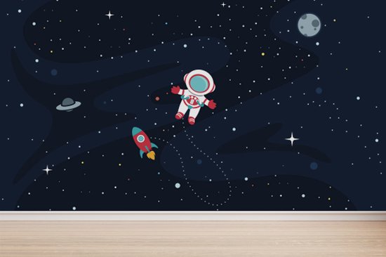 Mini Astronaut in Space | Decoratie | Jongens behang | Kinderkamer ...