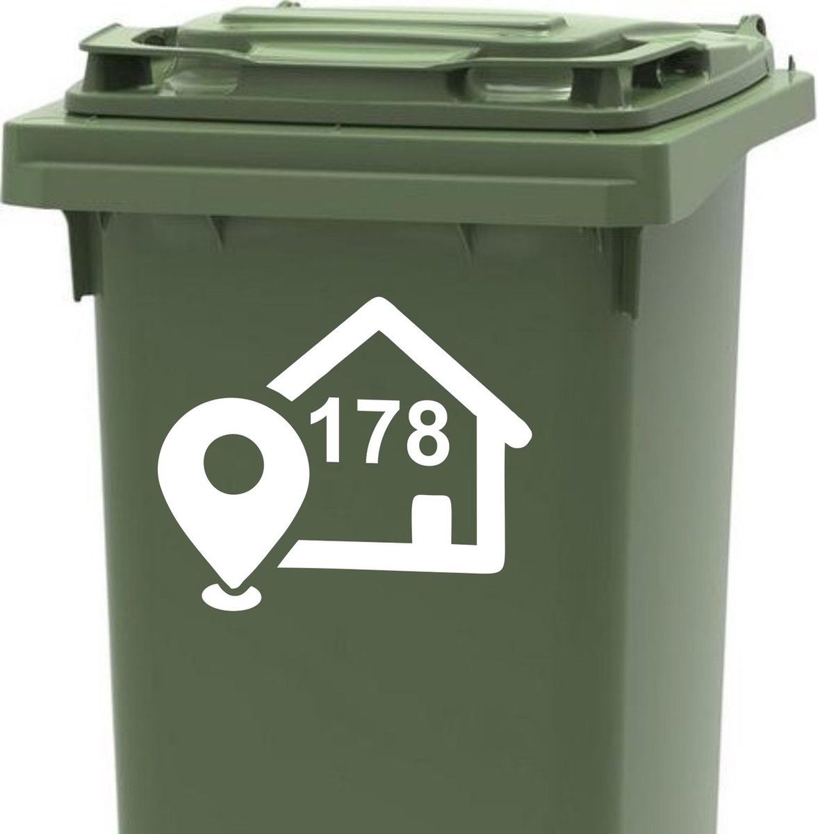 Container stickers huisnummer wit-kliko sticker-zeer geschikt voor ...