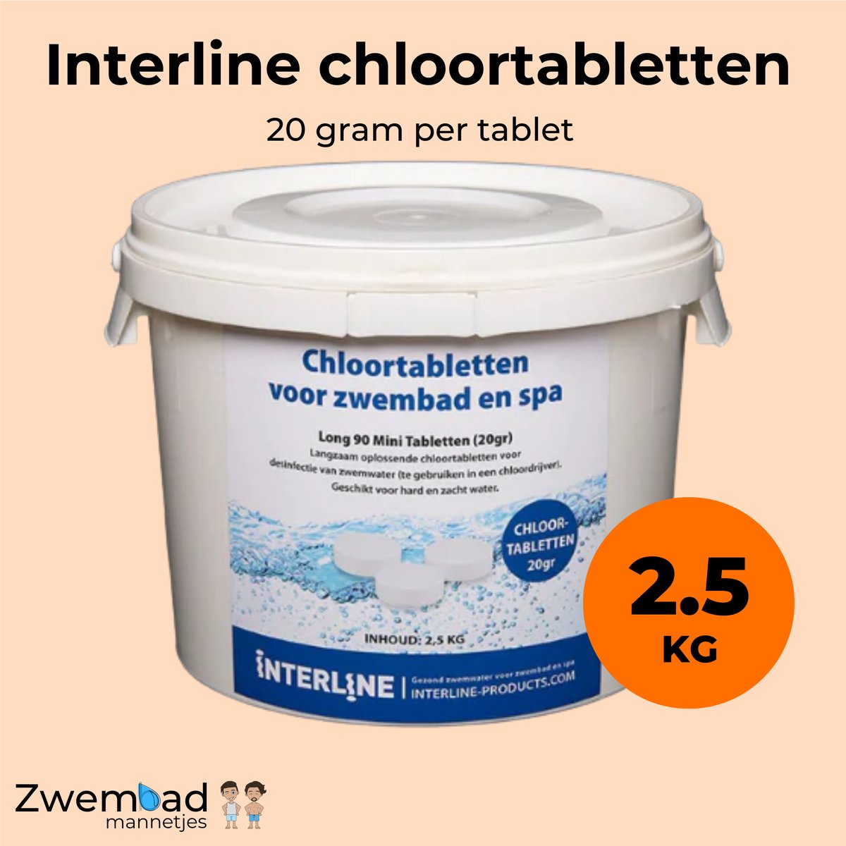Interline Chloortabletten 20 gram 2.5 kg - Inclusief doseerschema ...