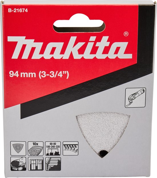 Makita B-21674 Schuurvel K60/k80/k100/k240/k320 White Velcro | bol