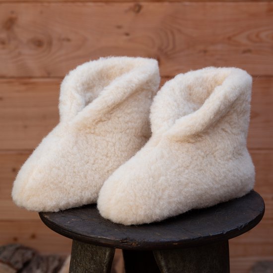 Wollen Sloffen Dyreskinn | Ecoleer zool | Half hoog | bol.com