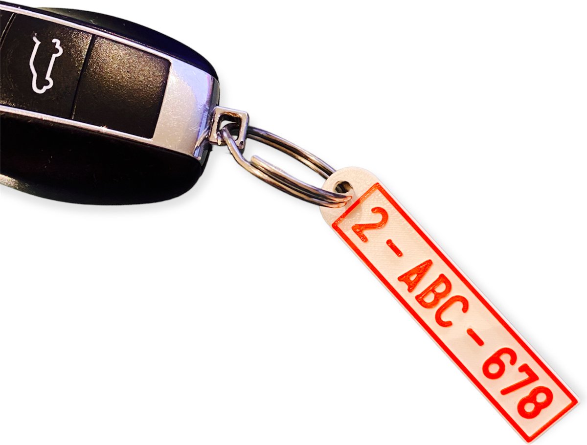 Gepersonaliseerde Nummerplaat - Kentekenplaat sleutelhanger (BE en NL ...